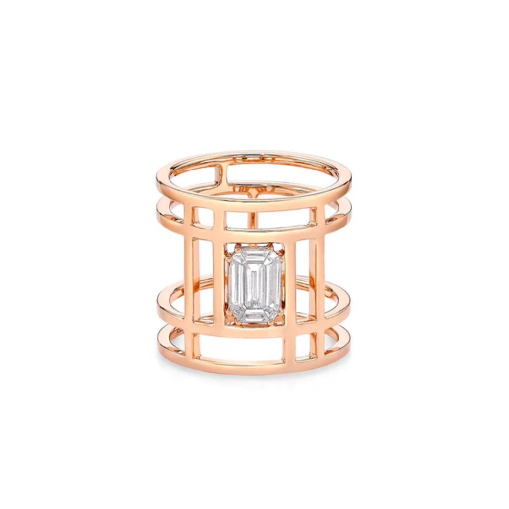 Illusion Diamond Large Tube Ring | Asia Jewellers Bahrain
