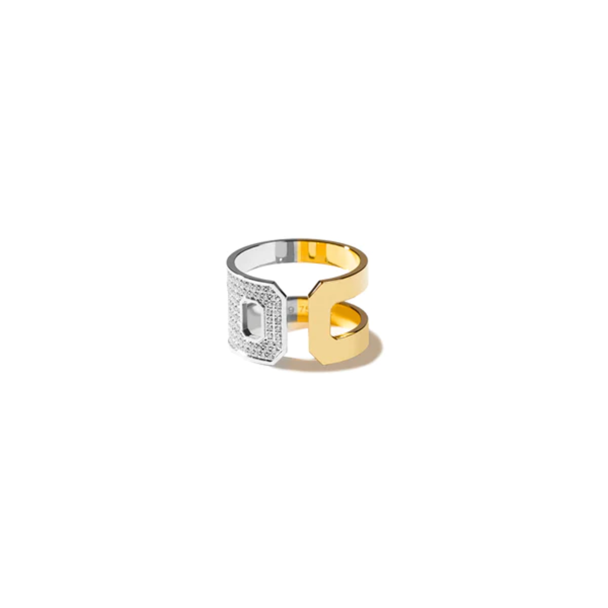DNA Pave Diamond Opened Ring | Asia Jewellers Bahrain